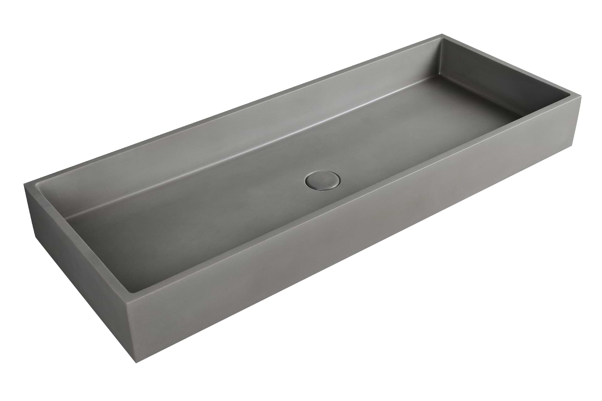 Beton Waschbecken, natürlich Beton rechteck 100×39 cm | BET-512nc ...